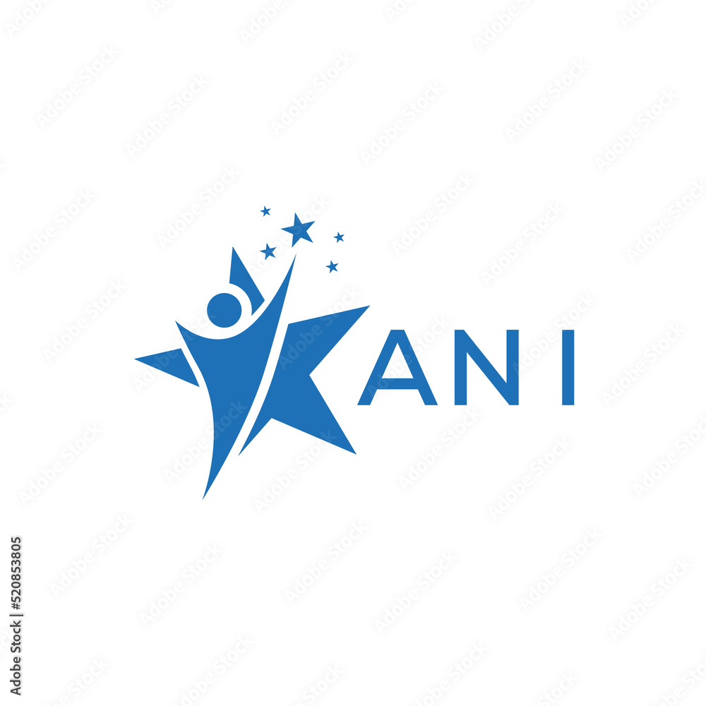 ANI Letter logo white background .ANI Business finance logo design ...