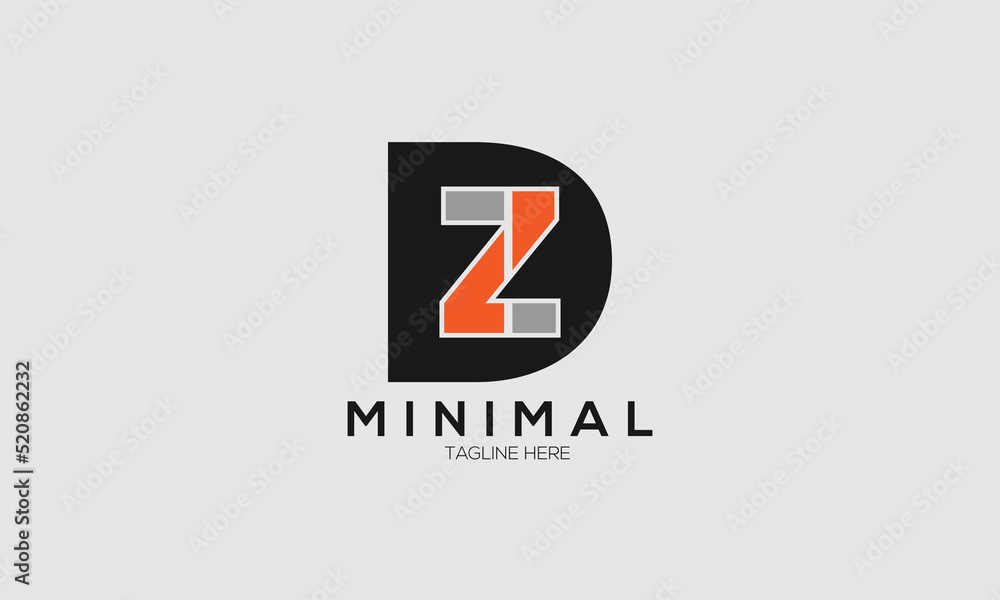 letter icon DZ logo vector Stock Vector | Adobe Stock