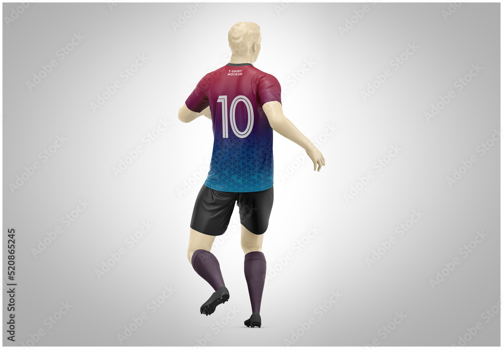 Soccer Uniform Mockup Back View Stock Template | Adobe Stock