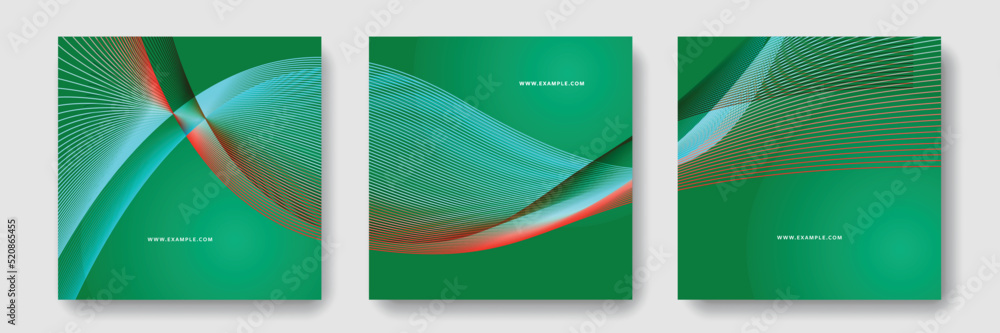 Elegant green social media templates, instagram and facebook layouts ...