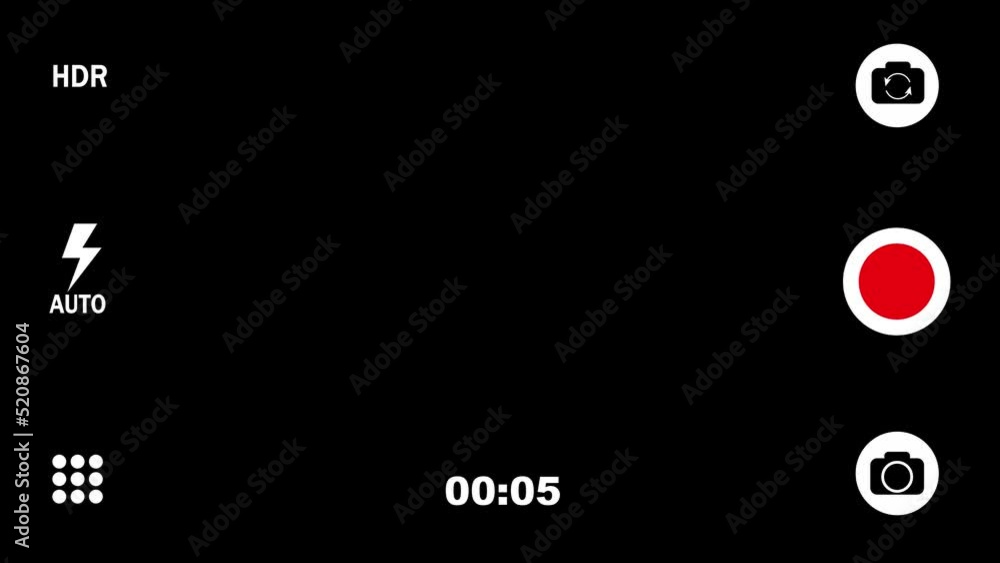 Vertical Screen Smartphone Camera Screen Recording Video Animation on ...