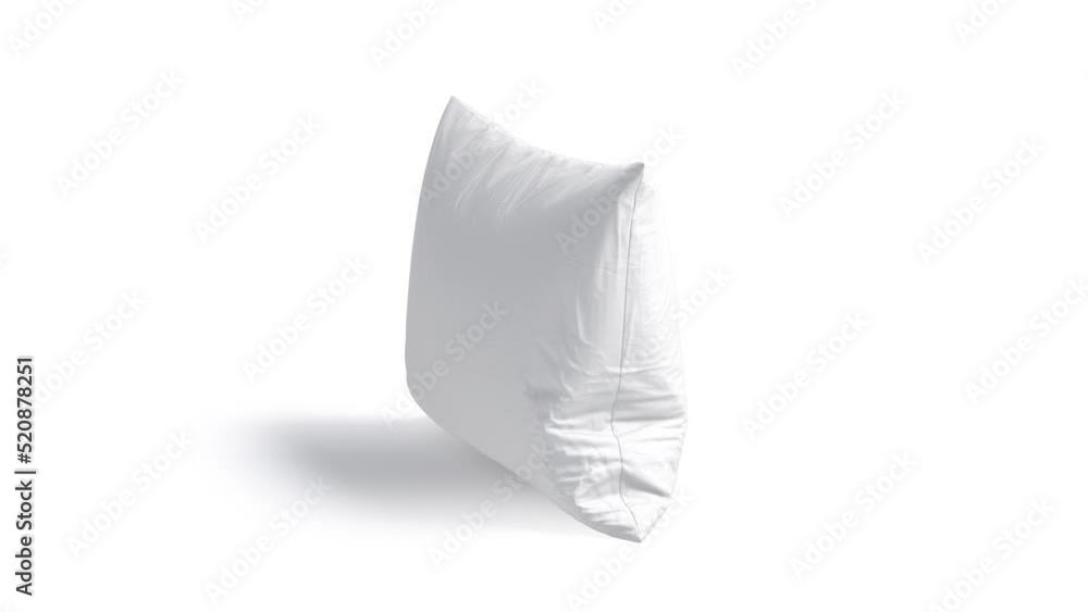 Blank white rectangular pillow mockup, looped rotation Stock Video ...