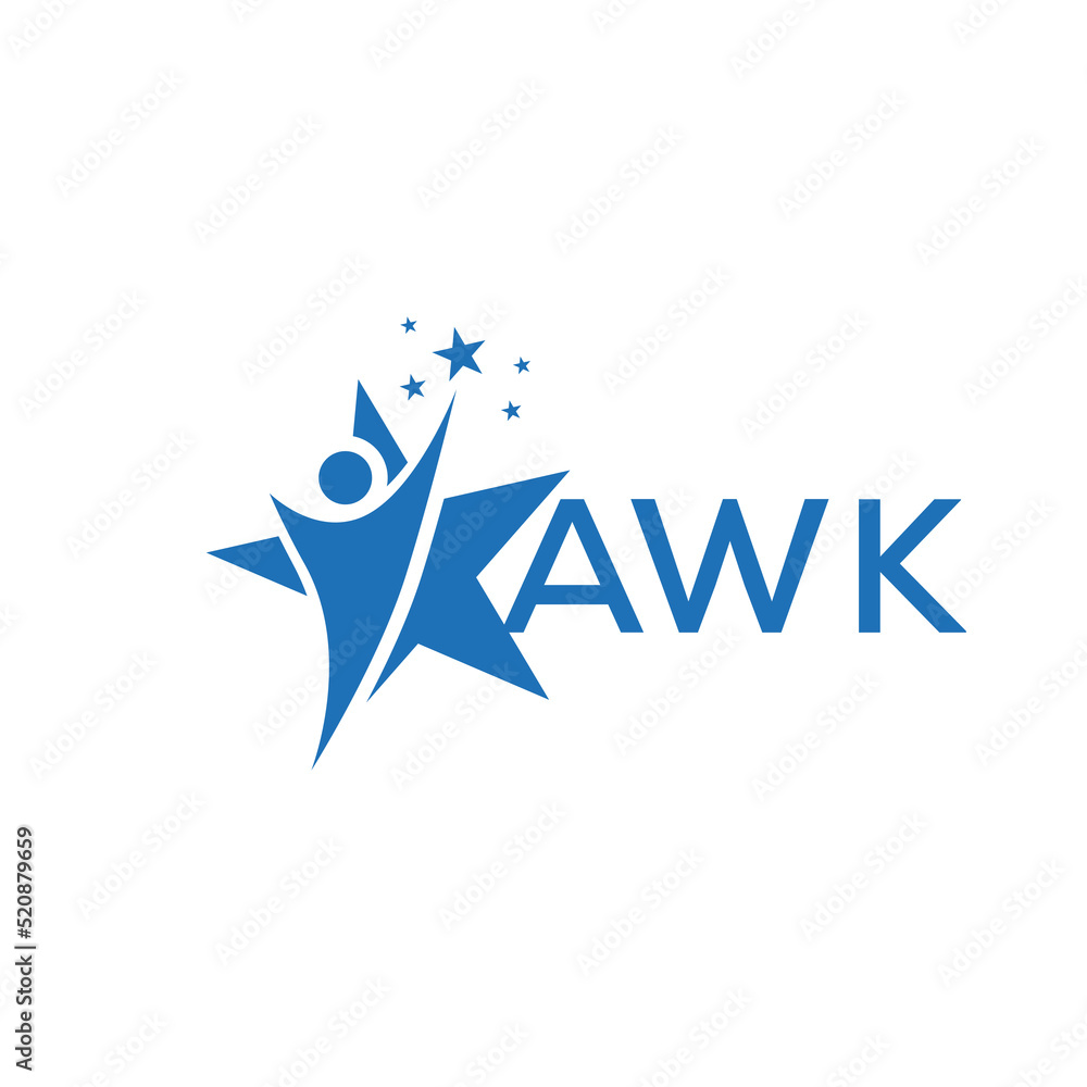AWK Letter logo white background .AWK Business finance logo design ...
