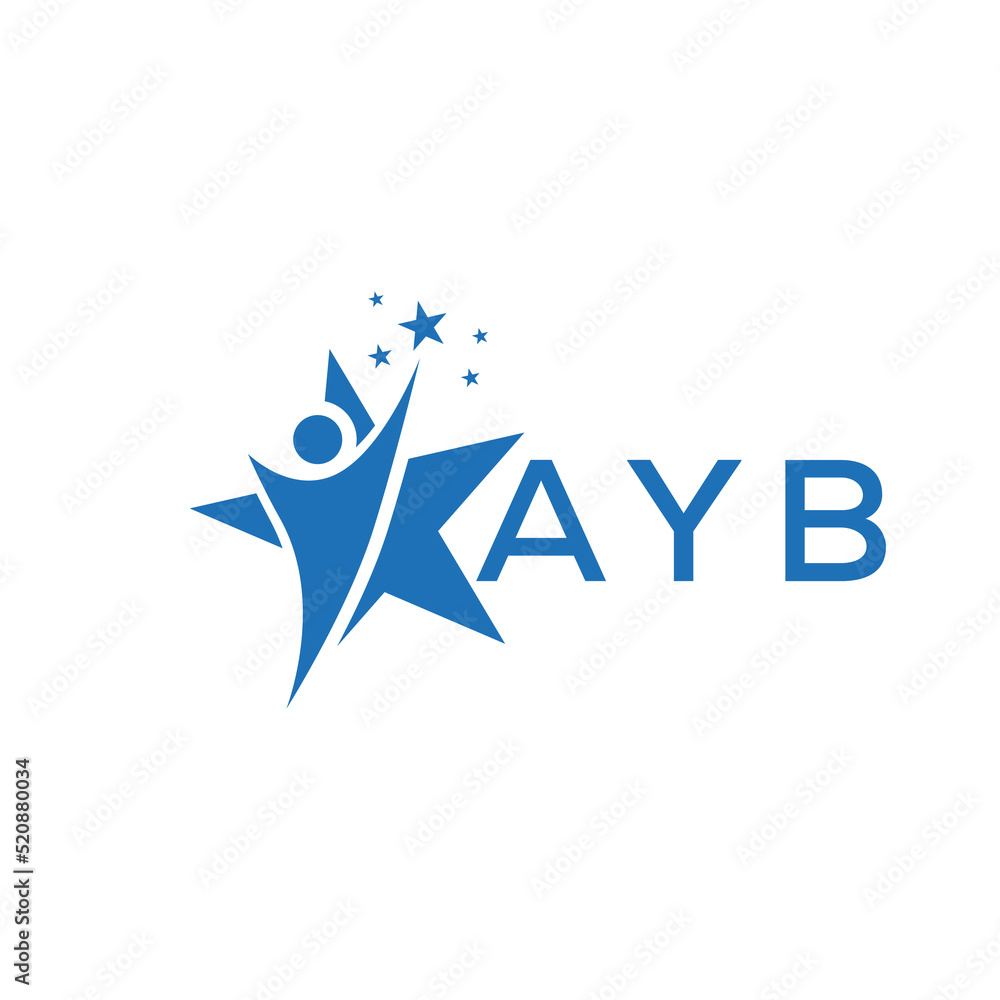AYB Letter logo white background .AYB Business finance logo design ...