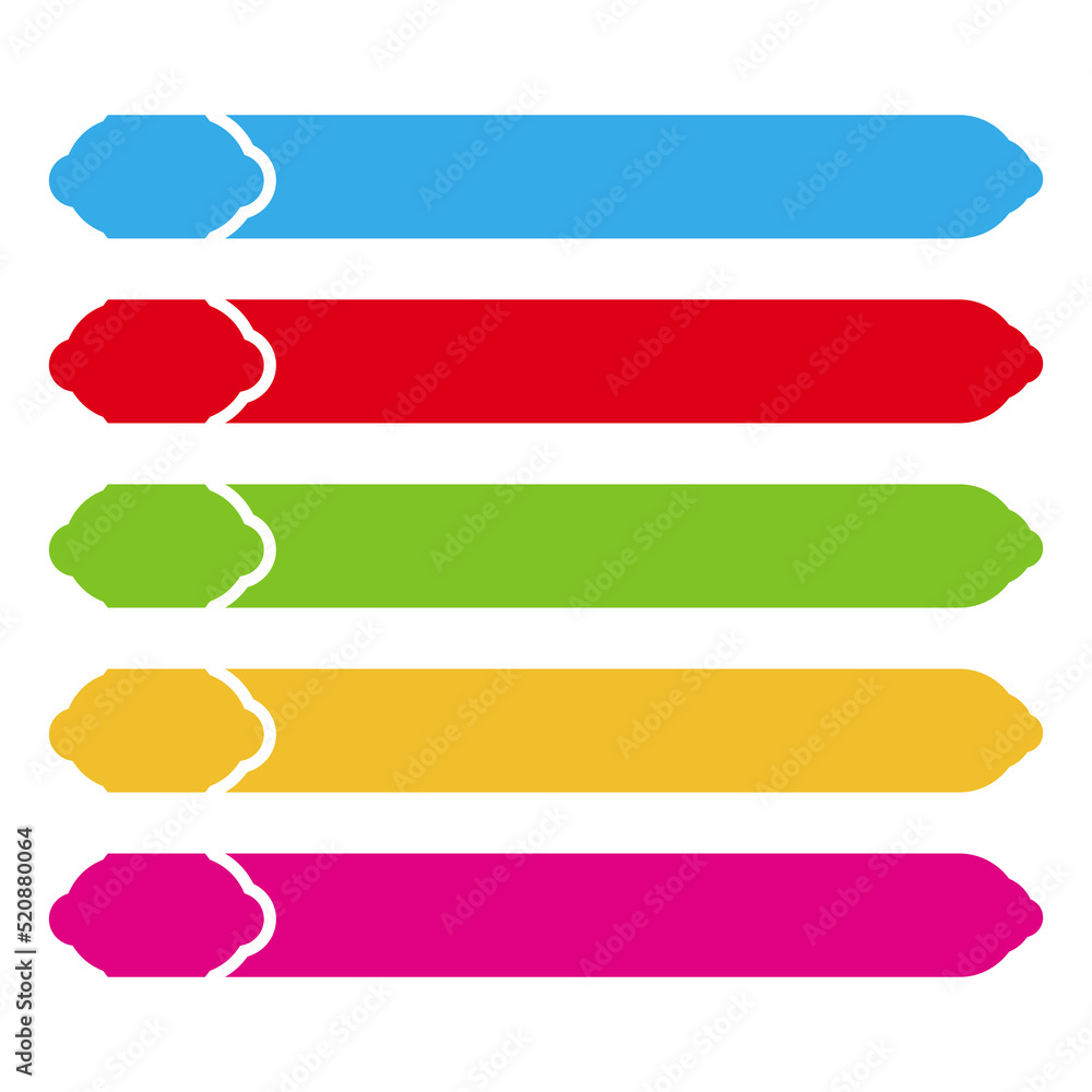 Infographic banners vector templates. Color labels with step and vector ...