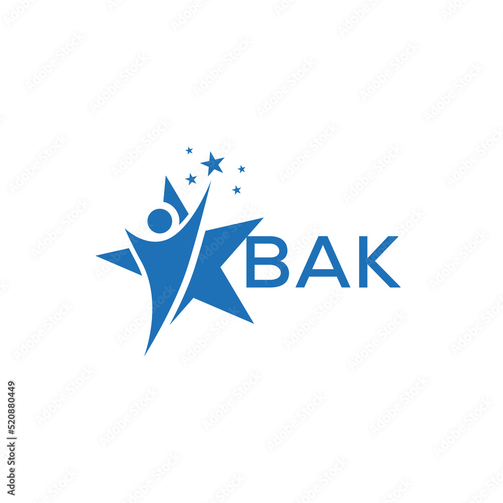 BAK Letter logo white background .BAK Business finance logo design ...