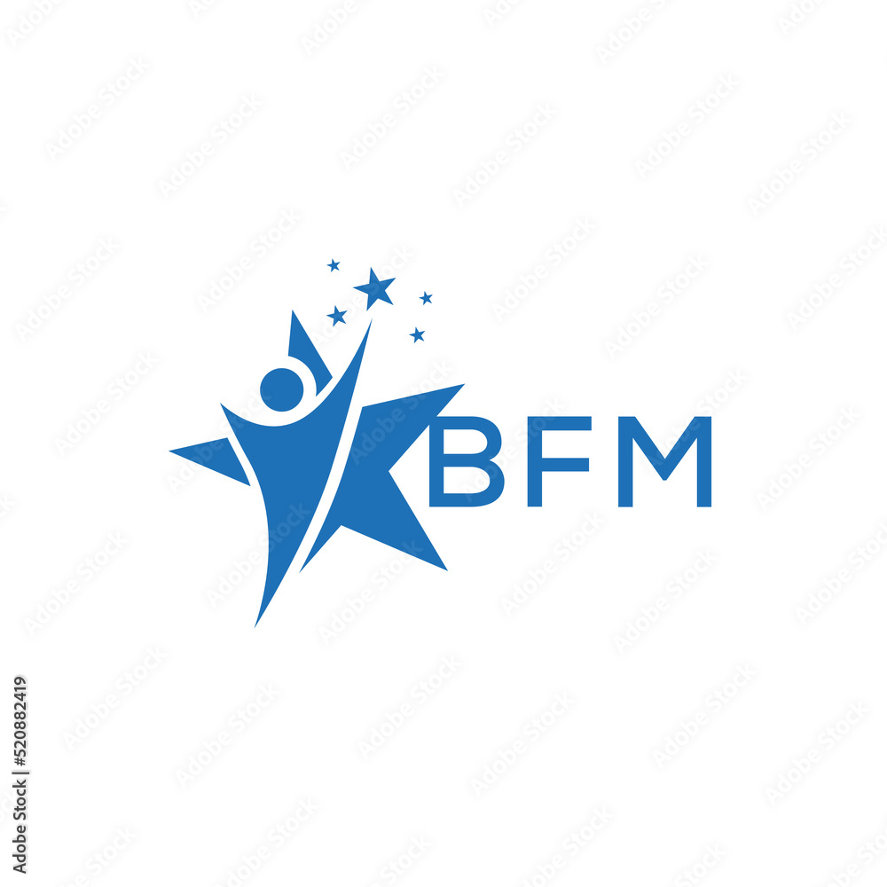 BFM Letter logo white background .BFM Business finance logo design ...