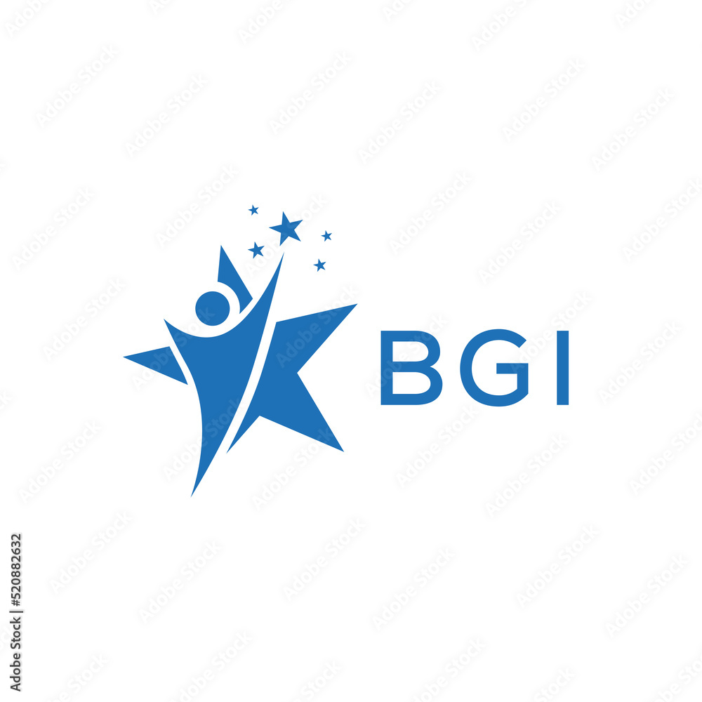 BGI Letter logo white background .BGI Business finance logo design ...