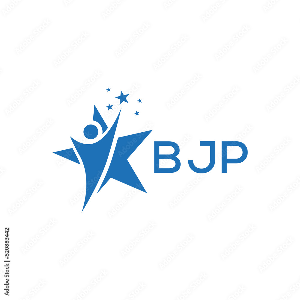 BJP Letter logo white background .BJP Business finance logo design ...