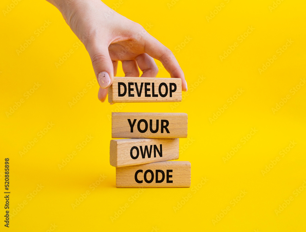 Develop your own code symbol. Concept words Develop your own code on ... Develop your own code symbol. Concept words Develop your own code on ...