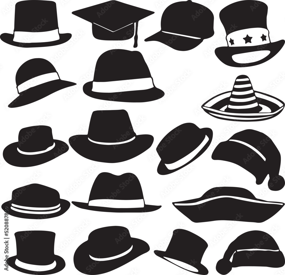 Diferentes tipos de sombrero, Sombreros silueta, Sombreros, diferentes ... Diferentes tipos de sombrero, Sombreros silueta, Sombreros, diferentes ...