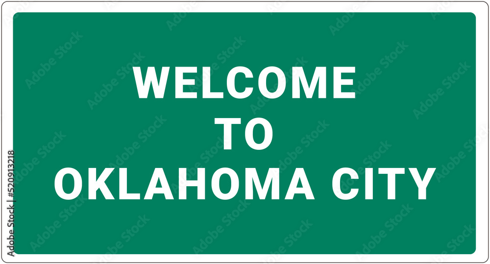 Welcome to Oklahoma City. Oklahoma City logo on green background ...