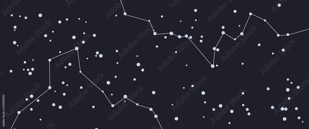 Star constellation illustration, abstract star constellation ...