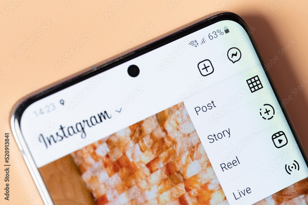 Creating content on instagram Stock Photo | Adobe Stock
