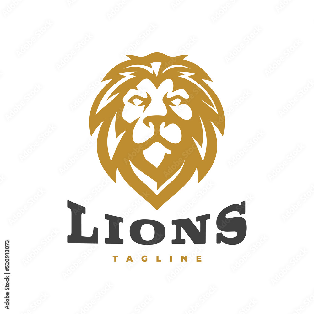 Vintage hipster lion head emblem logo design. Lion head line art vector ...