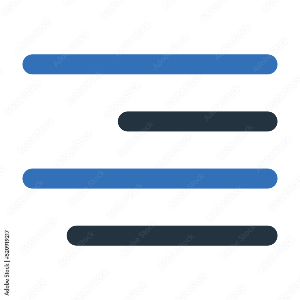 align right icon. Thin, Light Regular And Bold style design isolated on ...