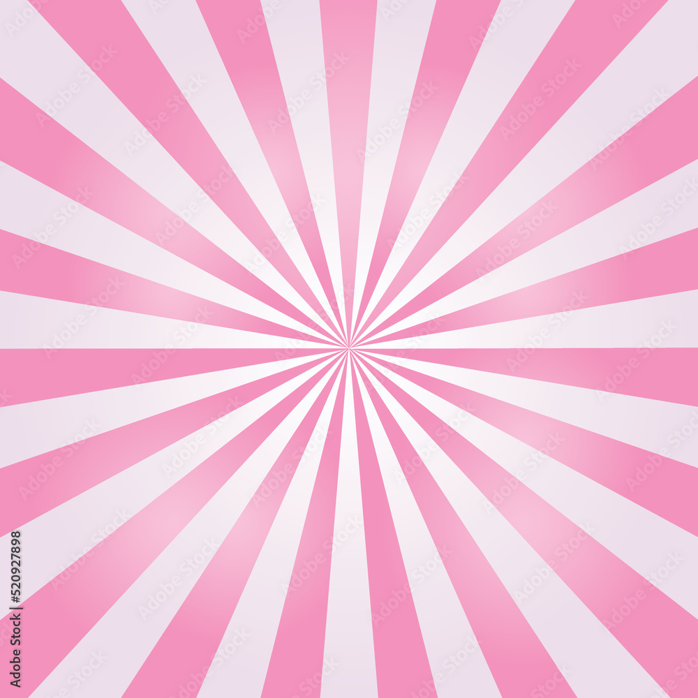 Retro pink rays background, vector illustration. Stock Vector | Adobe Stock