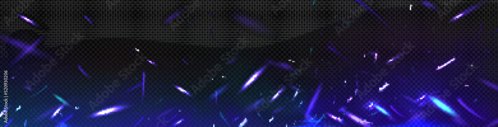 Blue fire sparks overlay effect, magic glow, luminous flying particles ...