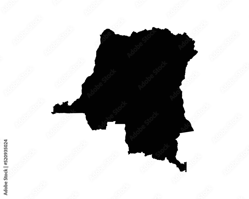 Democratic Republic of the Congo Map. DRC DORC DR Congo Country Map ...
