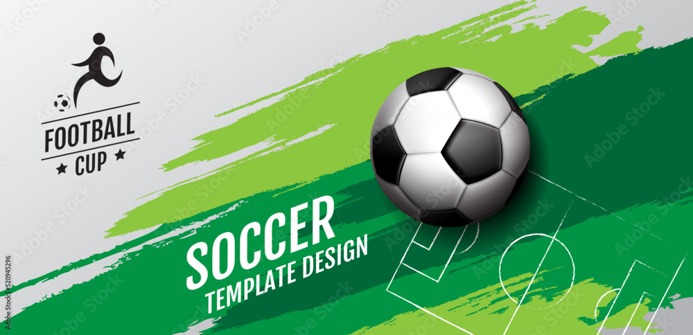 Soccer Template design , Football banner, Sport layout design, vector ...