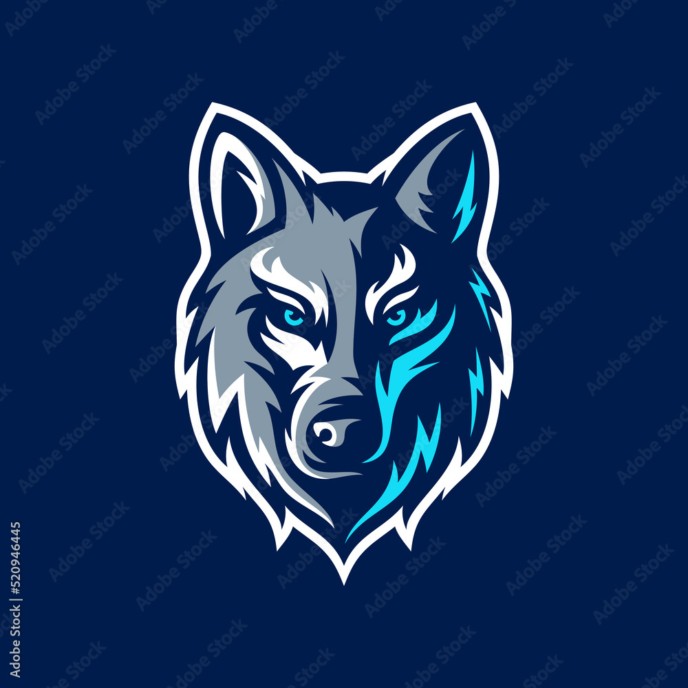 wolves mascot esport logo character design for wolf gaming and sport ...