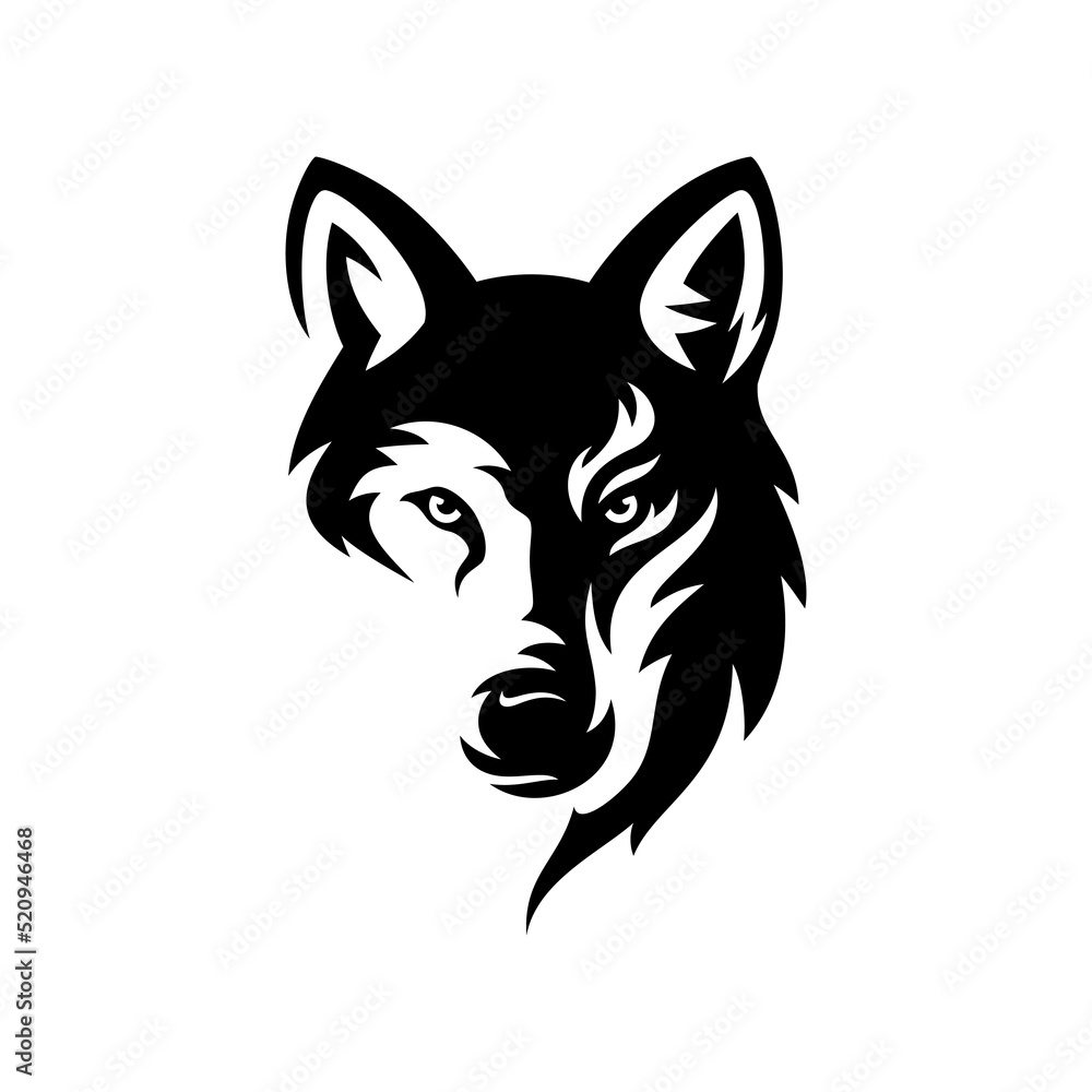 Wolf head Vector illustration. Wolf Vintage Logo Stock Vector. Stock ...
