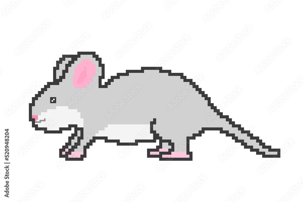 Clip art of pixel art mouse Stock Illustration | Adobe Stock