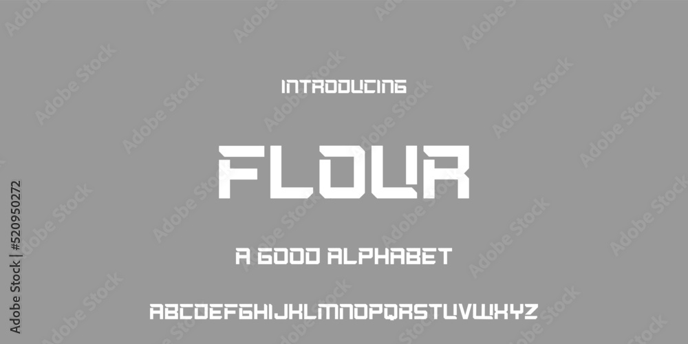 FLOUR luxury Tech Modern Alphabet Letter Font. Typography luxury style ...