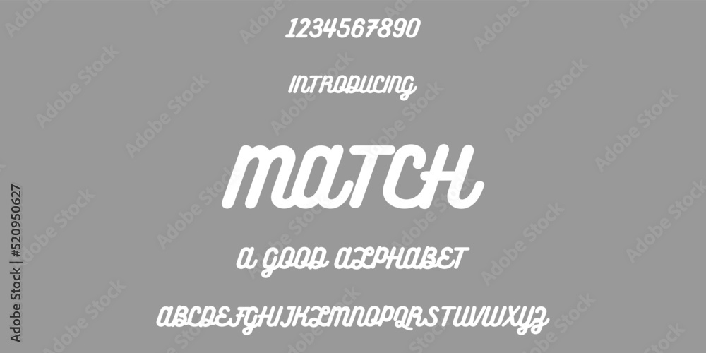 MATCH luxury Tech Modern Alphabet Letter Font. Typography luxury style ...
