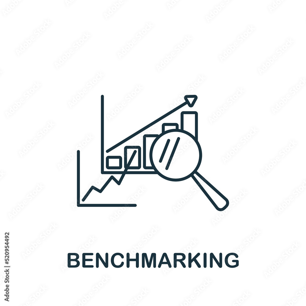 Benchmarking icon. Monochrome simple Business Management icon for ... Benchmarking icon. Monochrome simple Business Management icon for ...