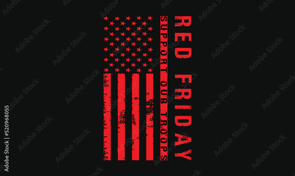 Red Friday - Support Our Troops Stock Vector | Adobe Stock
