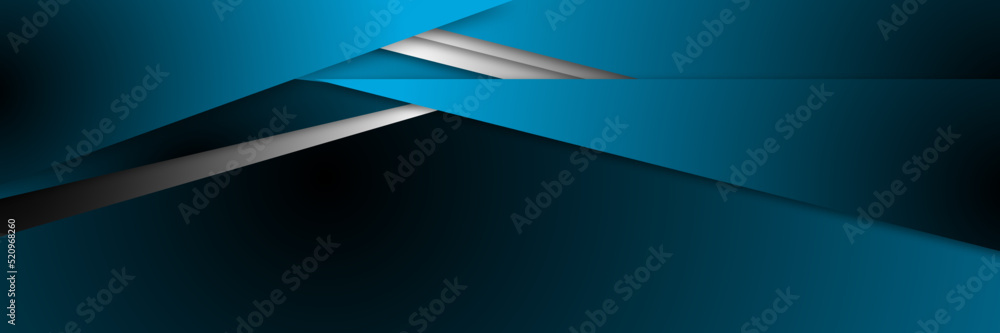 High contrast blue and black glossy stripes. Abstract tech graphic ...