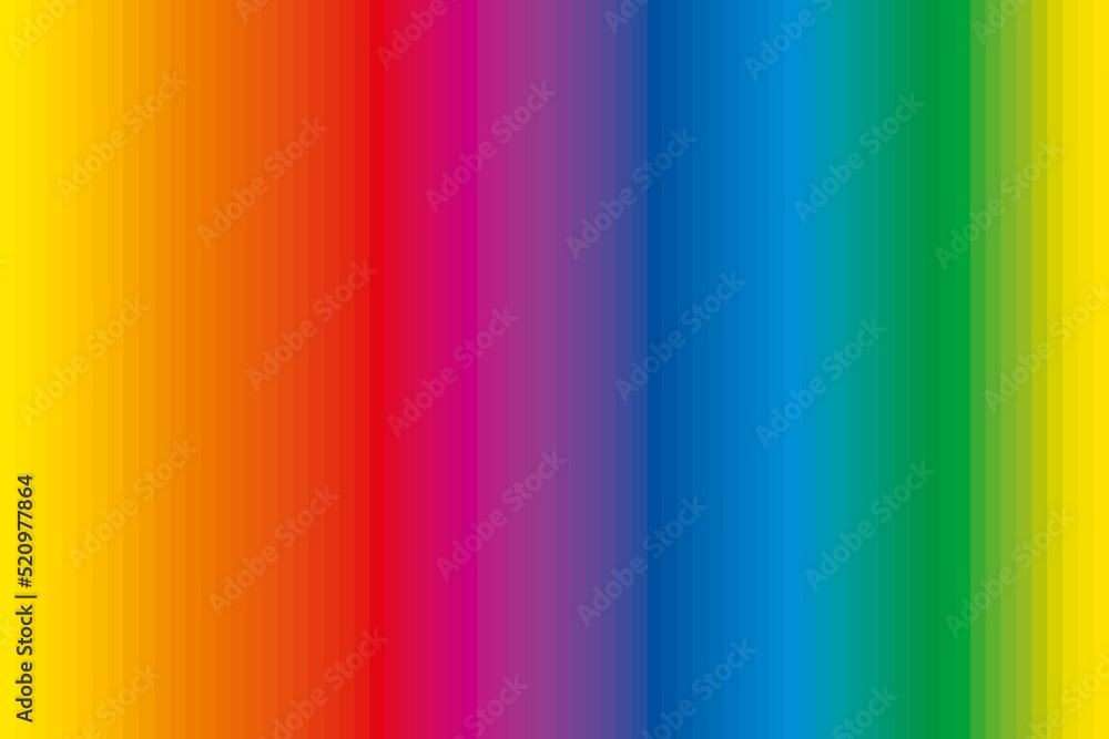 Color bars with complementary colors. Extended spectrum of 72 rainbow ...