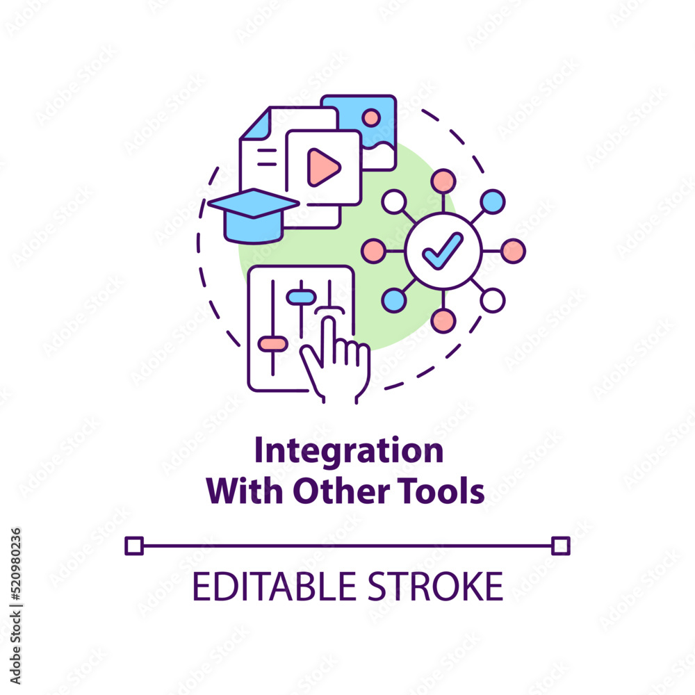 Integration with other tools concept icon. LCMS feature abstract idea ...