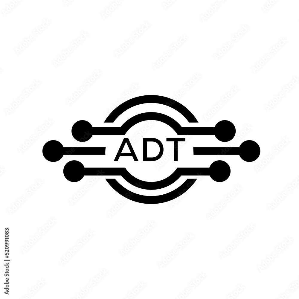 ADT letter logo. ADT best white background vector image. ADT Monogram ...