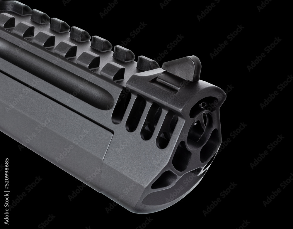 Front sight and muzzle on a semi automatic pistol Stock Photo | Adobe Stock