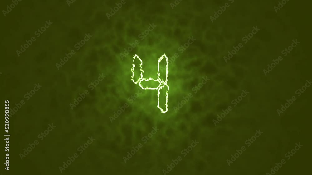 Digital Countdown Timer 10 Seconds With light and Fire Effect ...