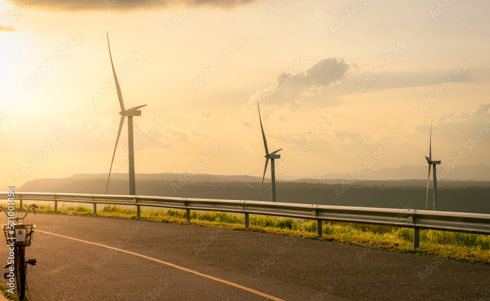 Wind energy. Wind power. Sustainable, renewable energy. Wind turbines ...