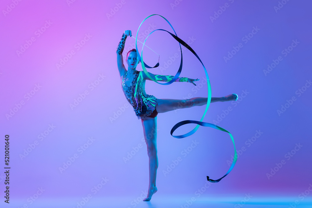 Rhythmic Gymnastics Ribbon Poses