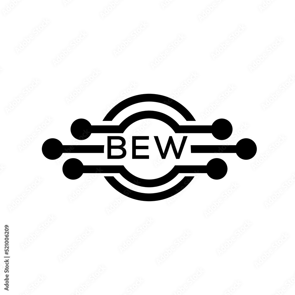 BEW letter logo. BEW best white background vector image. BEW Monogram ...