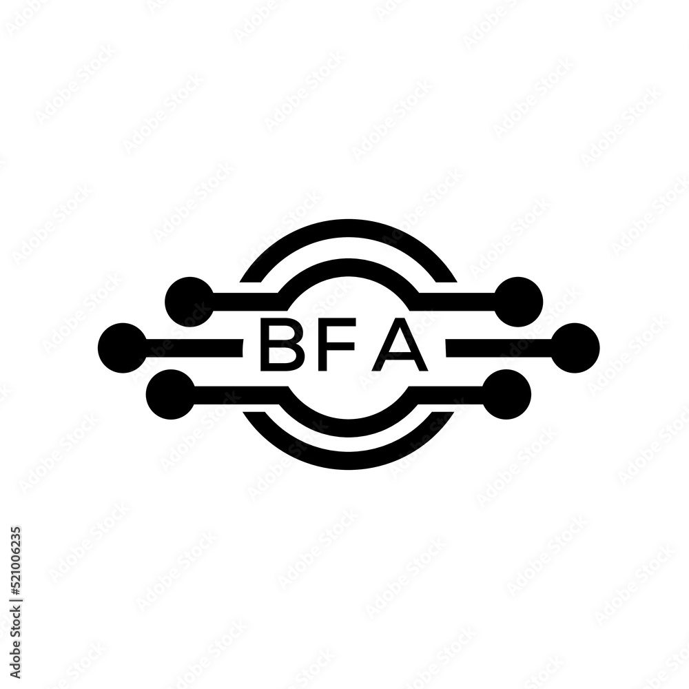 BFA letter logo. BFA best white background vector image. BFA Monogram ...