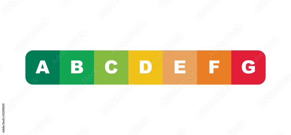 Vector logo for EPC Energy Performance Certificate - Illustration of a ...