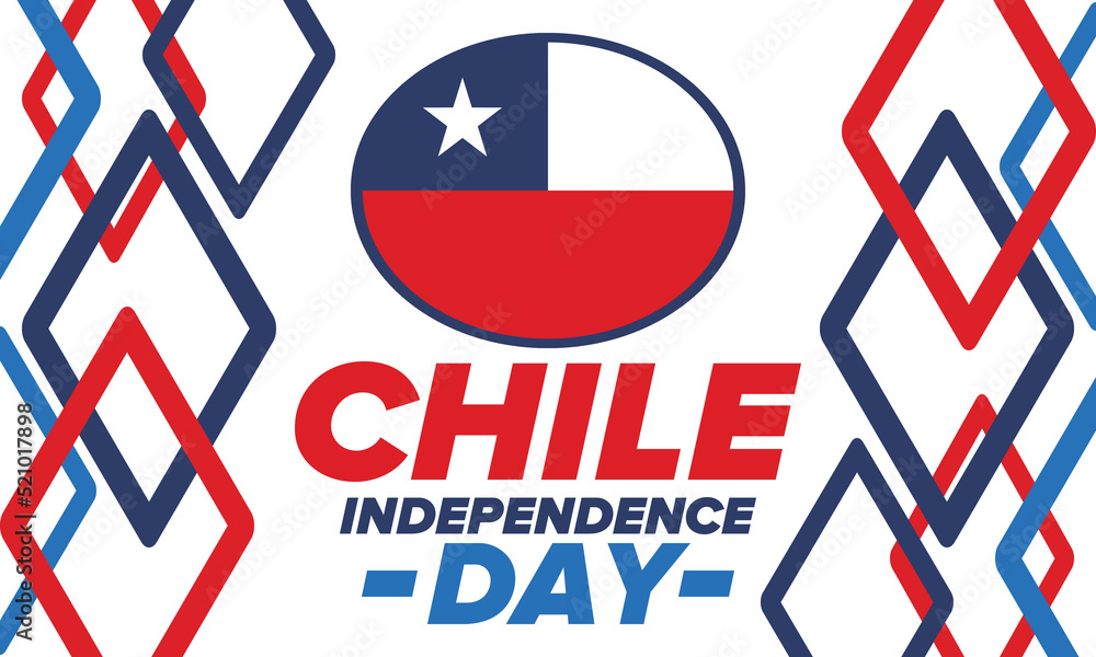Chile Independence Day. Happy national holiday Fiestas Patrias. Freedom ...