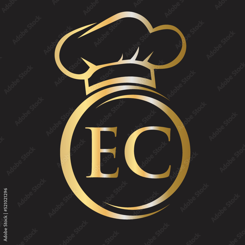 Initial Letter EC Restaurant Logo Template. Restaurant Logo Concept ...