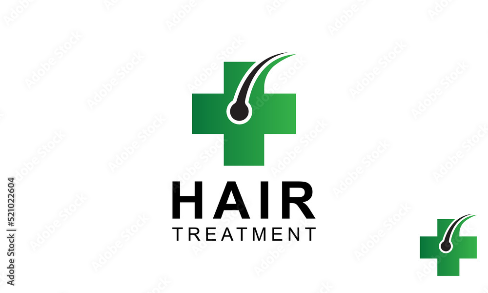 Hair Treatment Logo Design template. Hair care dermatology logo design ...