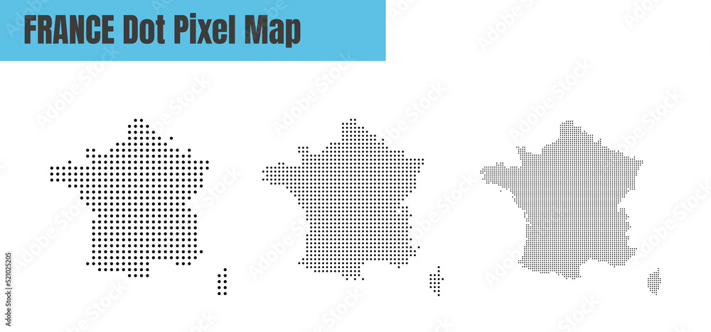 Abstract France Map with Dot Pixel Spot Modern Concept Design Isolated ...