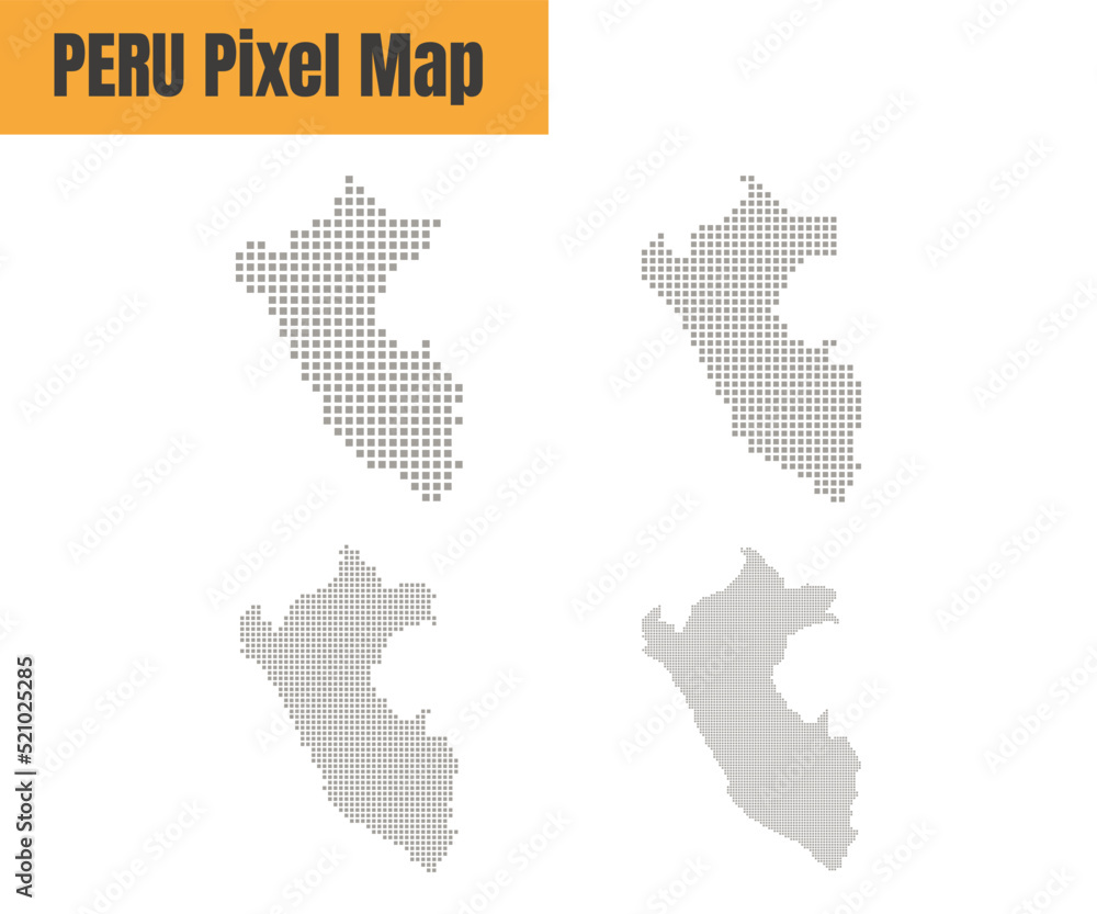 Abstract Peru Map with Dot Pixel Spot Modern Concept Design Isolated on ...