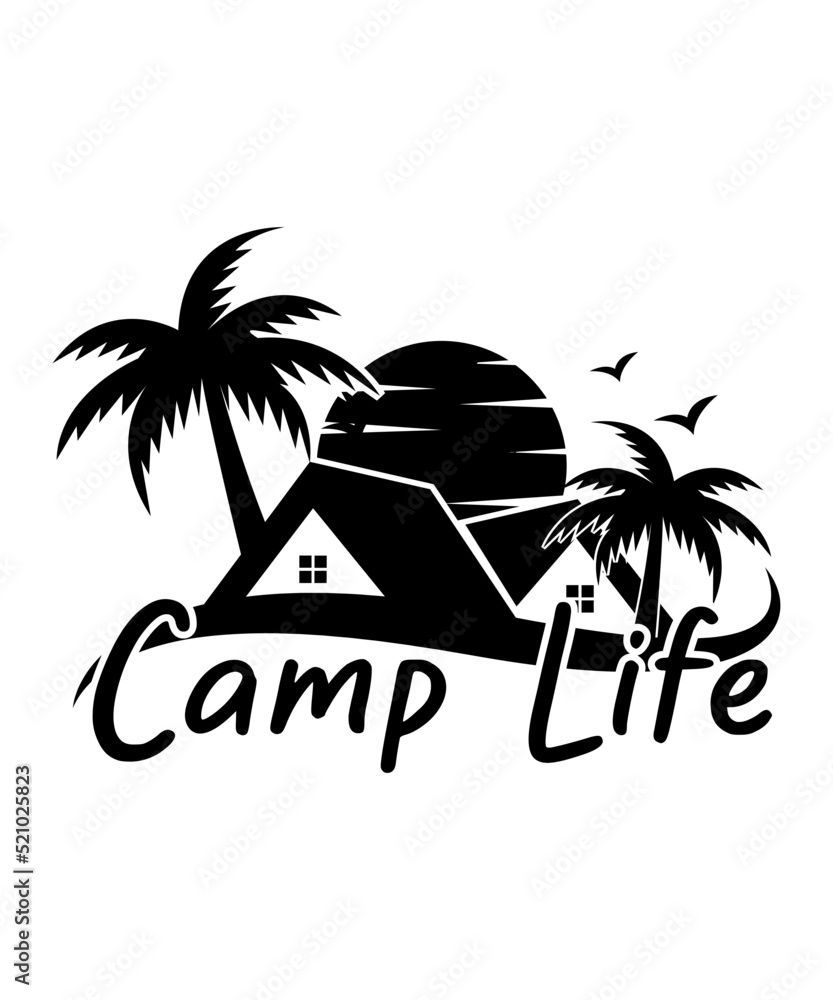 Camping SVG Bundle, Camper Svg, Camp Life Svg, Camping Sign Svg, Summer ...
