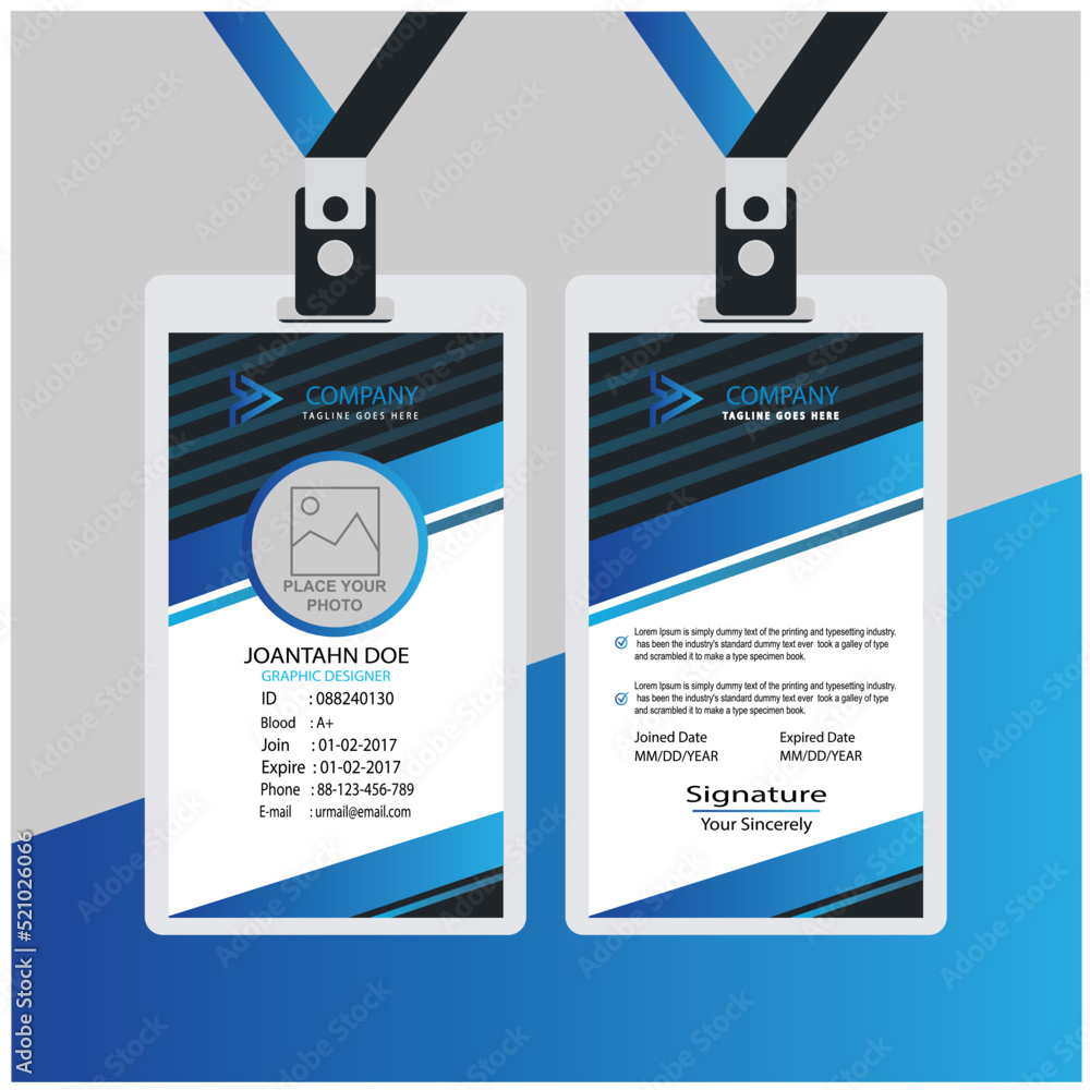 best id card, Professional Employee ID card, Business Id Card, Creative ...