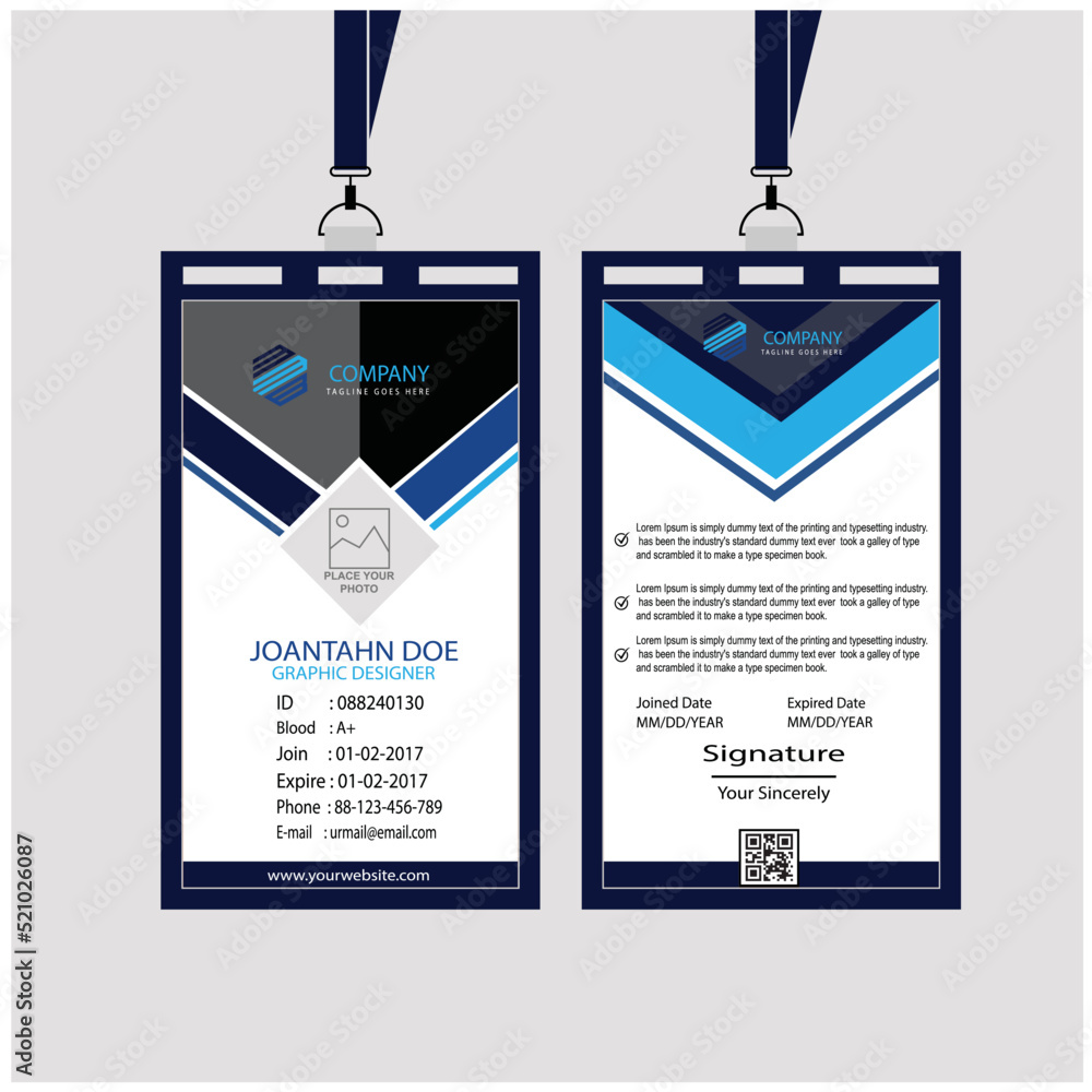 best id card, Professional Employee ID card, Business Id Card, Creative ...